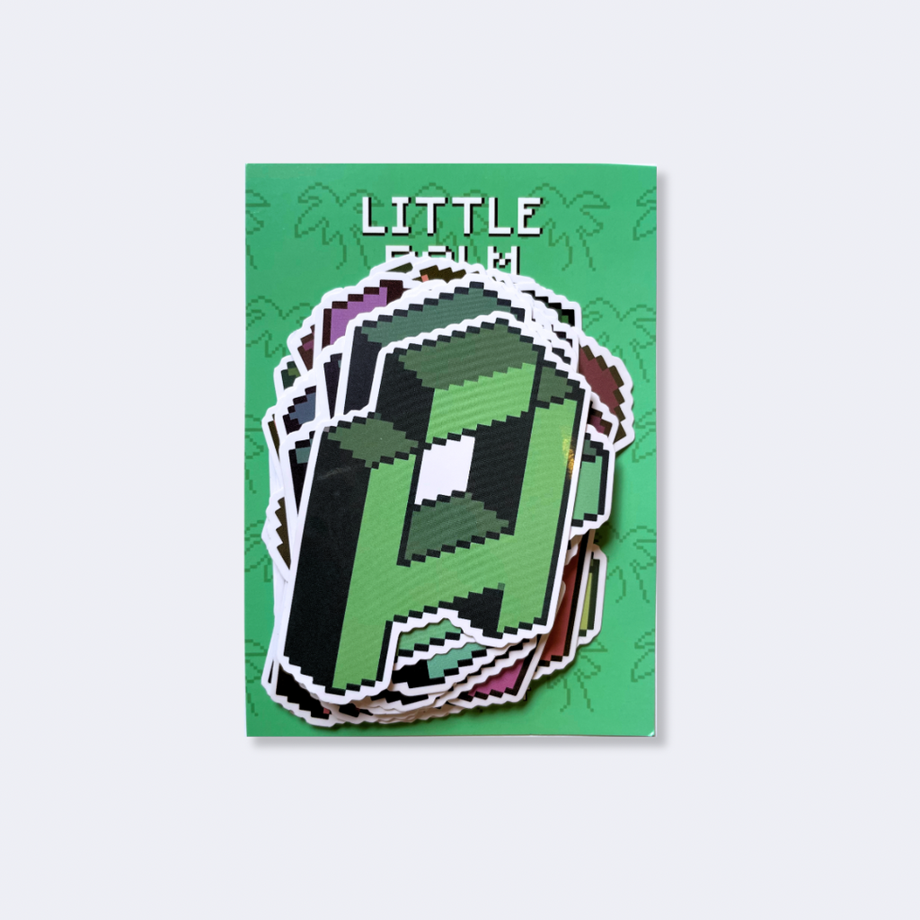 Pixelated alphabet stickers – Little Palm QA